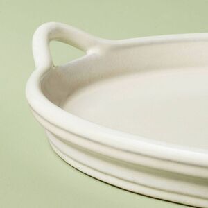 Hearth & Hand | Dining | 75 Oversized Ceramic Tray With Handles Cream ...